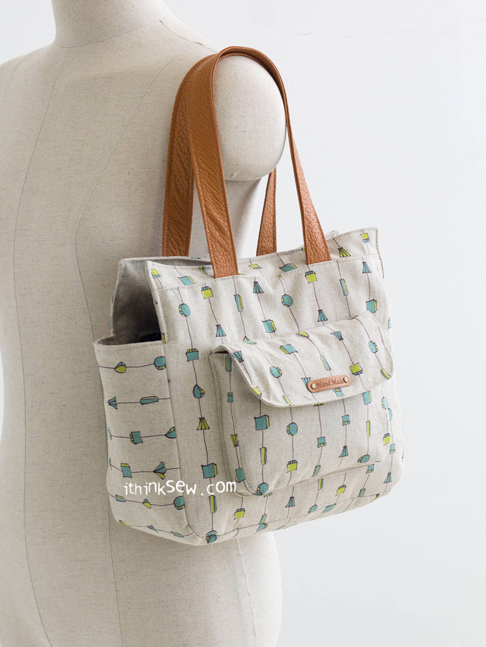 Lola Tote Bag PDF Sewing Pattern - 2 Sizes, Easy Bag Pattern - Etsy