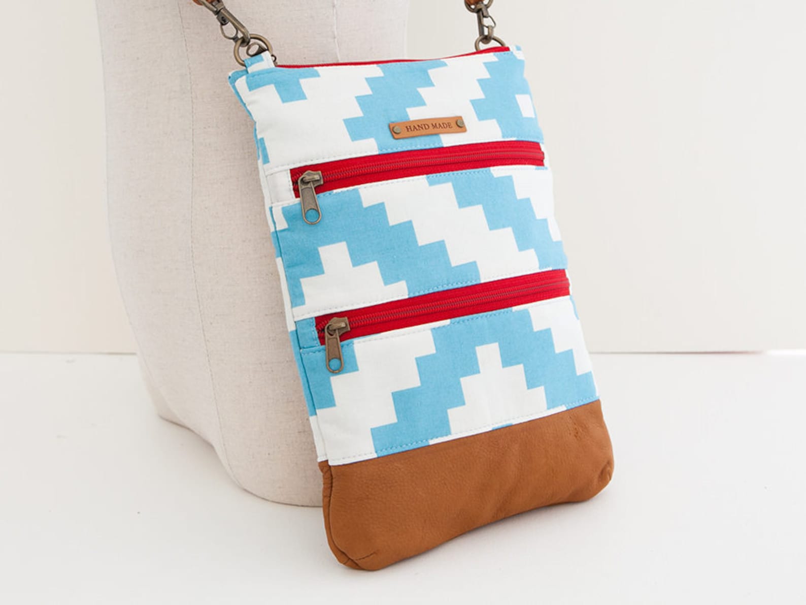 Adina Crossbody Double Zipper Bag PDF Sewing Pattern 1321 | Etsy