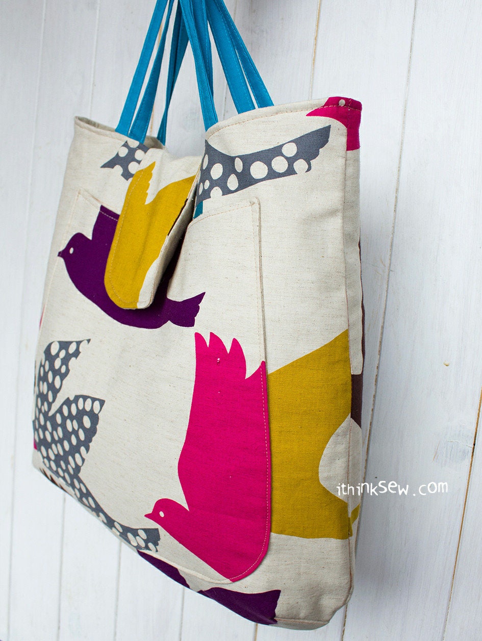 Abby Big Tote Bag PDF Sewing Pattern, Easy Sewing Pattern - Etsy