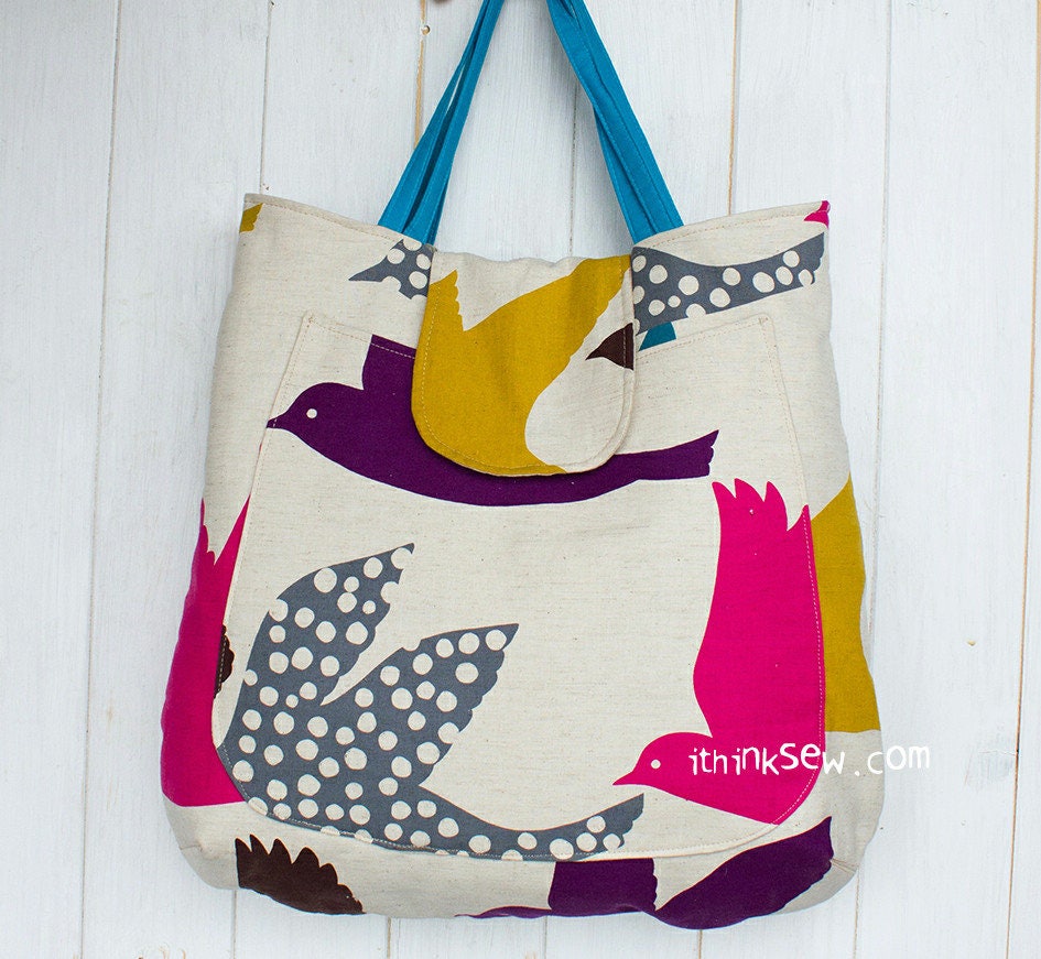 Abby Big Tote Bag PDF Sewing Pattern, Easy Sewing Pattern - Etsy