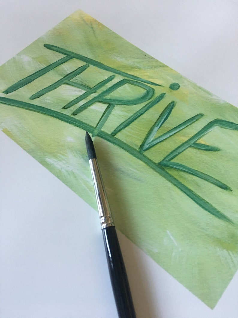 Word Inspiration Wall Art: Thrive - Etsy