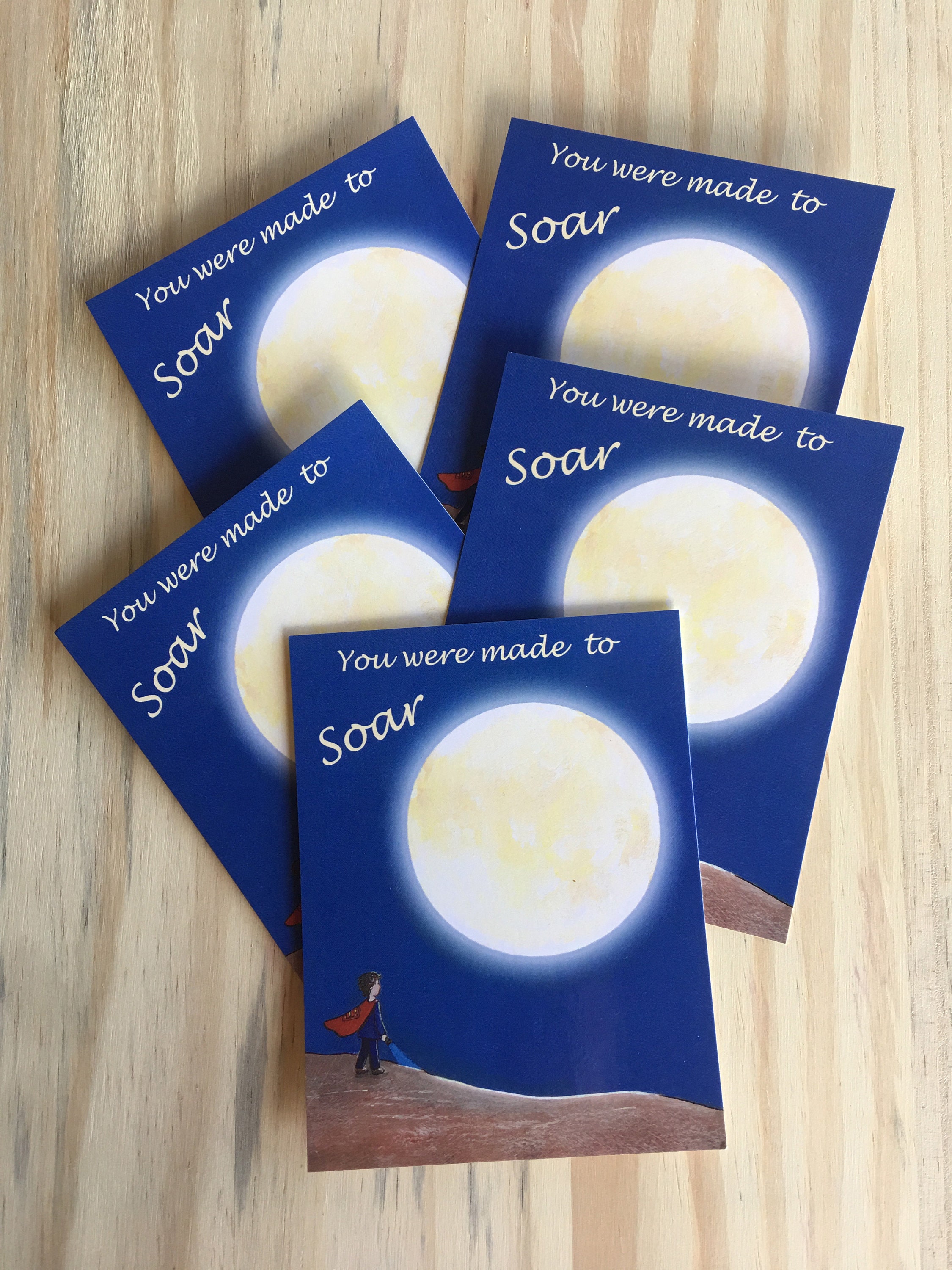 Supermoon Superhero Postcard, Encouragement Lunch Cards for Kids ...