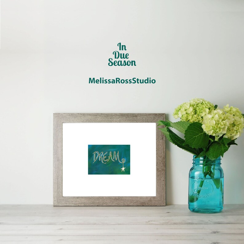 Dream Inspirational Word Wall Art - Etsy