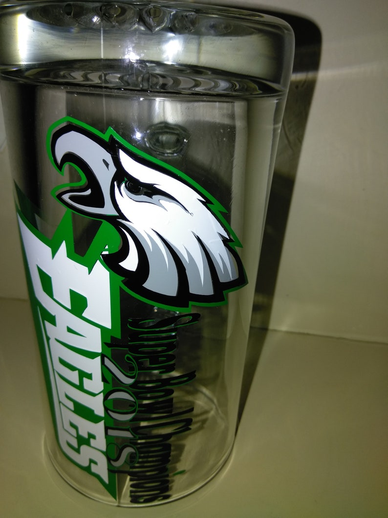 Eagles Super Bowl Championship Glass Beer Mug - Etsy