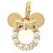 14K Yellow Minnie Mouse Pendant With Cubic Zirconia Diamond, Ruby, Pink ...