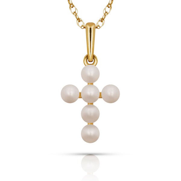 Pearl Cross Necklace - Etsy