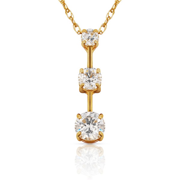 Three Stone Pendant - Etsy