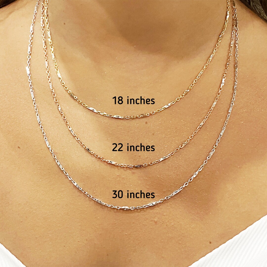 14k Solid Gold Starburst Link Chain Necklace Sparkle Necklace ...