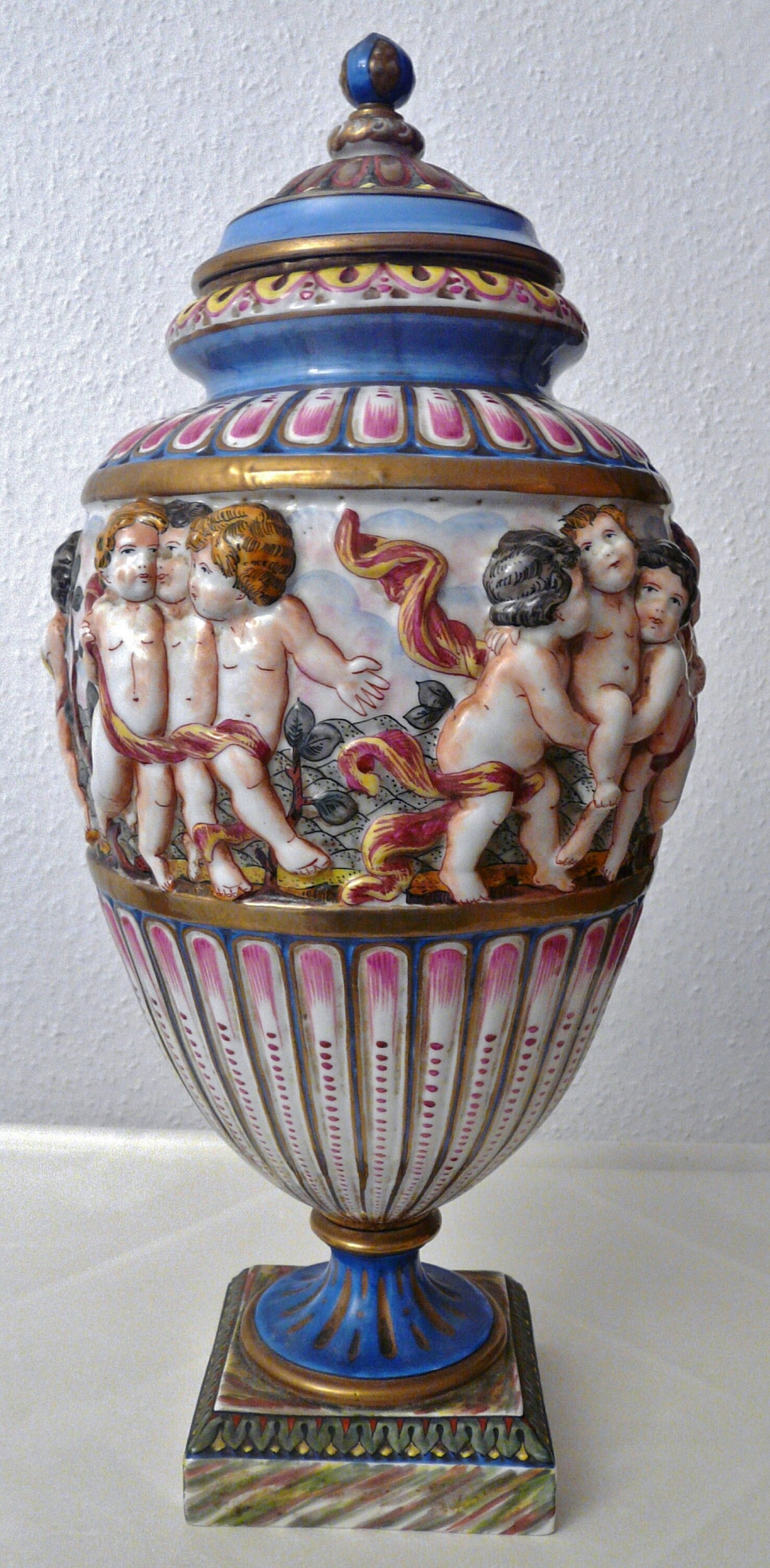 Capodimonte Urn With Cover 42 Cm - Etsy