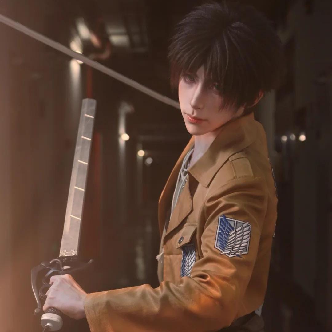 Eren Yeager Cosplay, Eren Battle Outfit, Survey Corps Cosplay, Combat ...