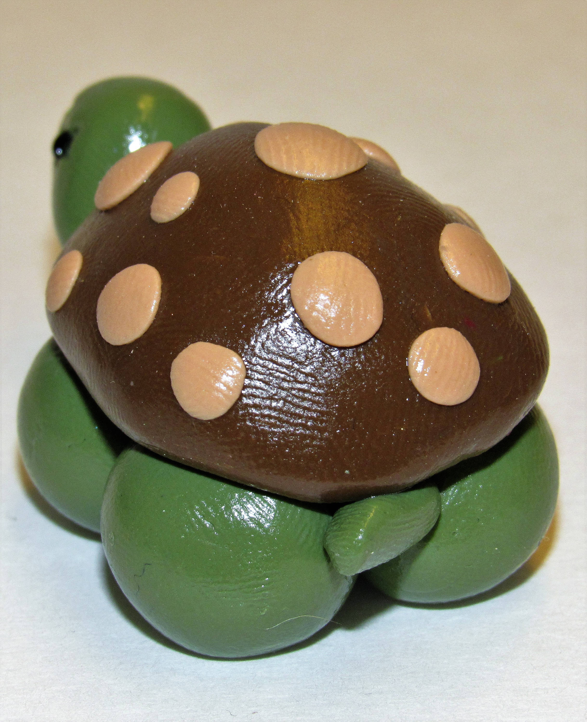 Cute Polymer Clay Brown Shelled Turtle Figure Sea Creature Animal Ocean ...
