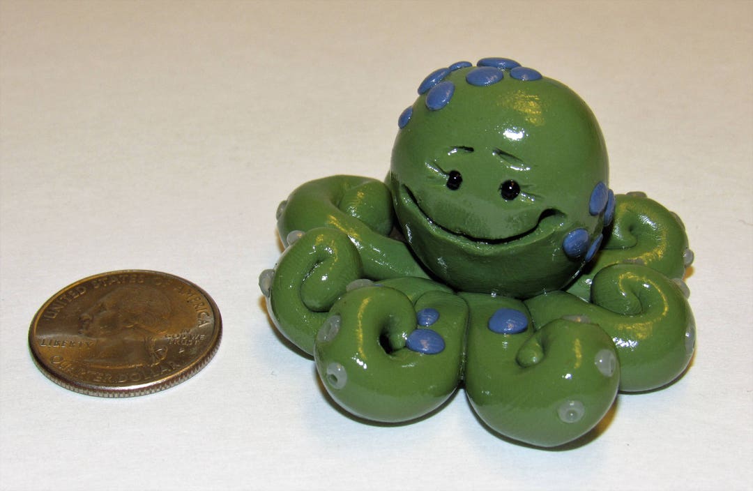 Cute Polymer Clay Octopus Figure Sea Creature Underwater Animal ...
