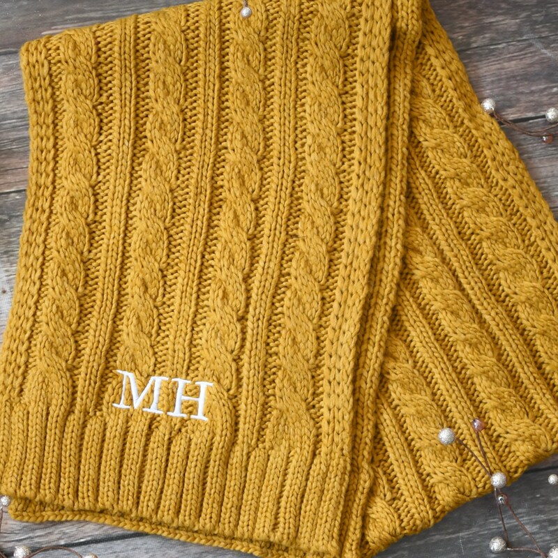Monogrammed Scarf - Etsy