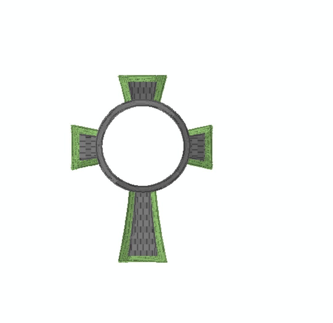 Easter Cross Embroidery Design ,cross Monogram Embroidery Design in 3 ...