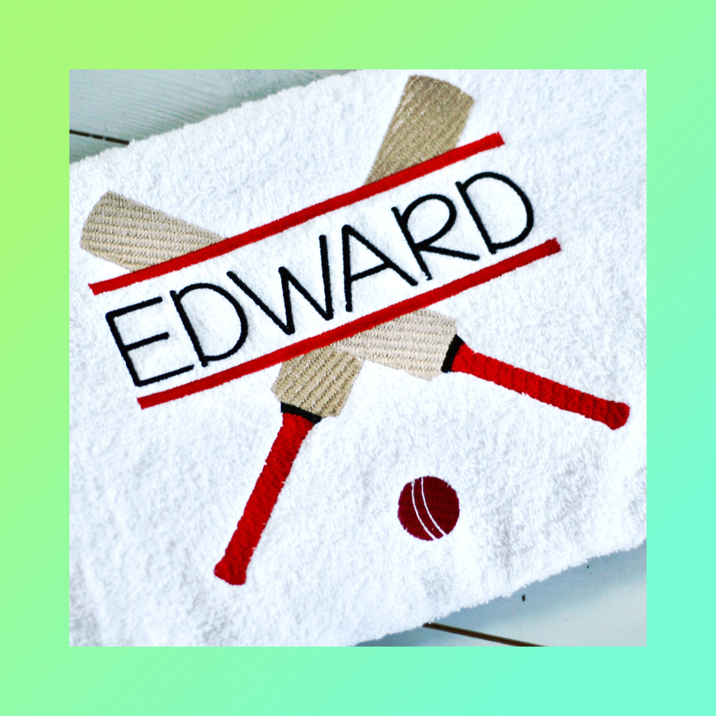 Personalised Towels - Personalised Cricket Towels sold by Ruddy Pauper ...