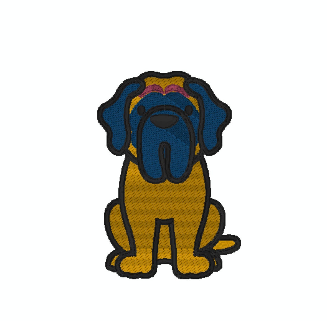 English Mastiff Embroidery Design , Digital Embroidery Design , Dog ...