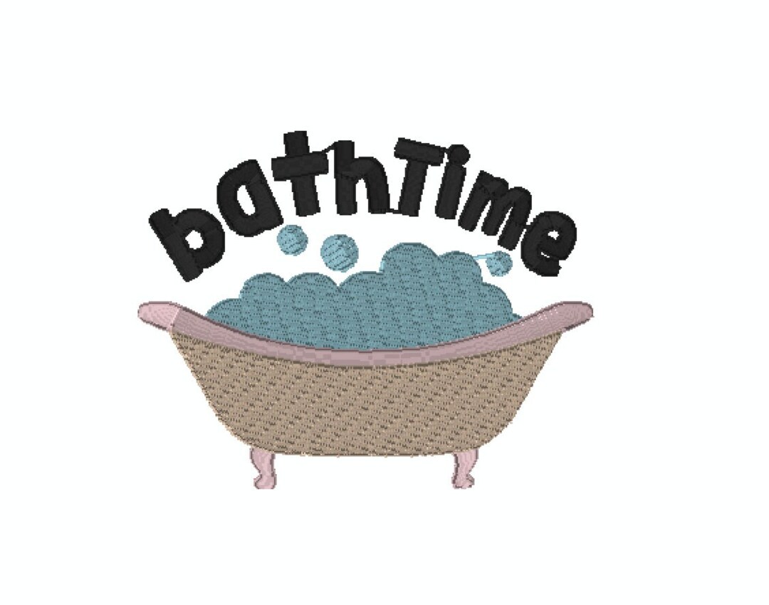 Bath Time Embroidery Design , Digital Embroidery Design , Bath ...