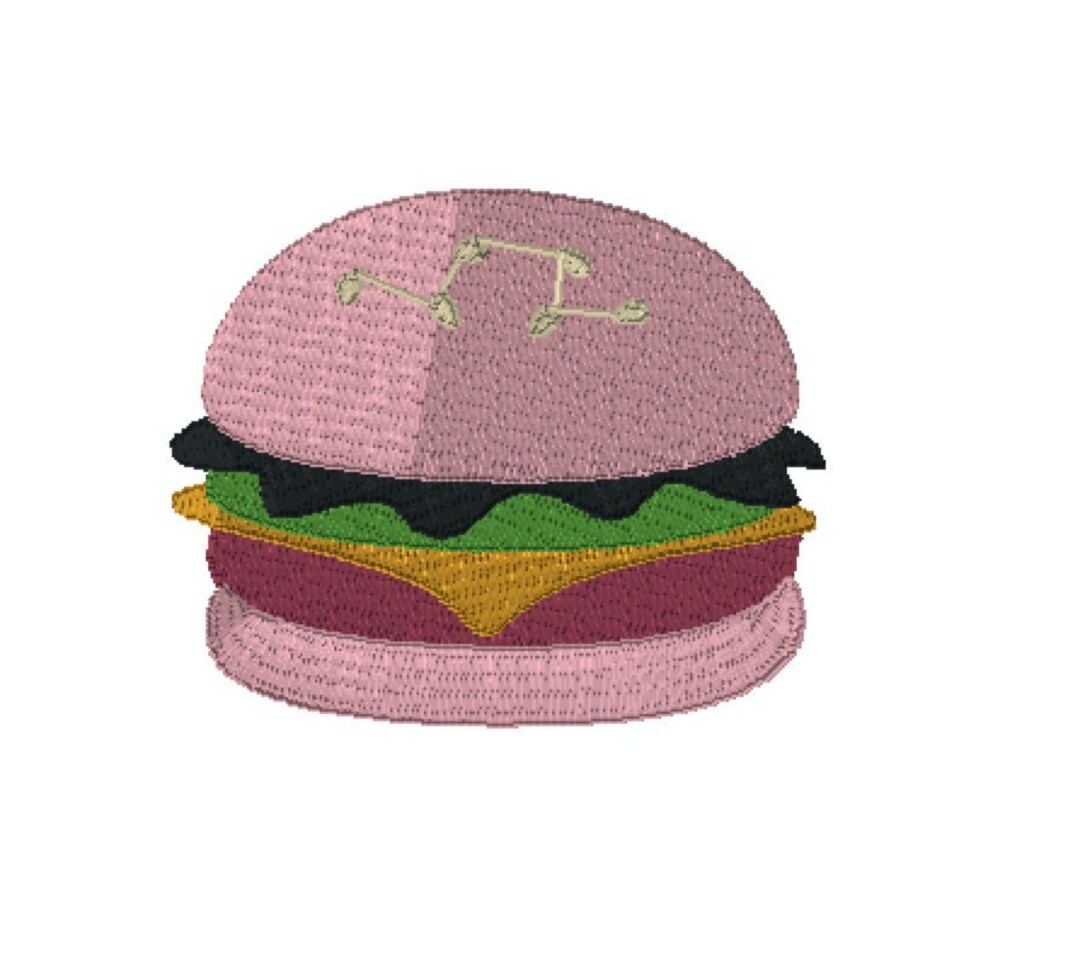 Burger Embroidery Design , Digital Embroidery Design , Handburger ...