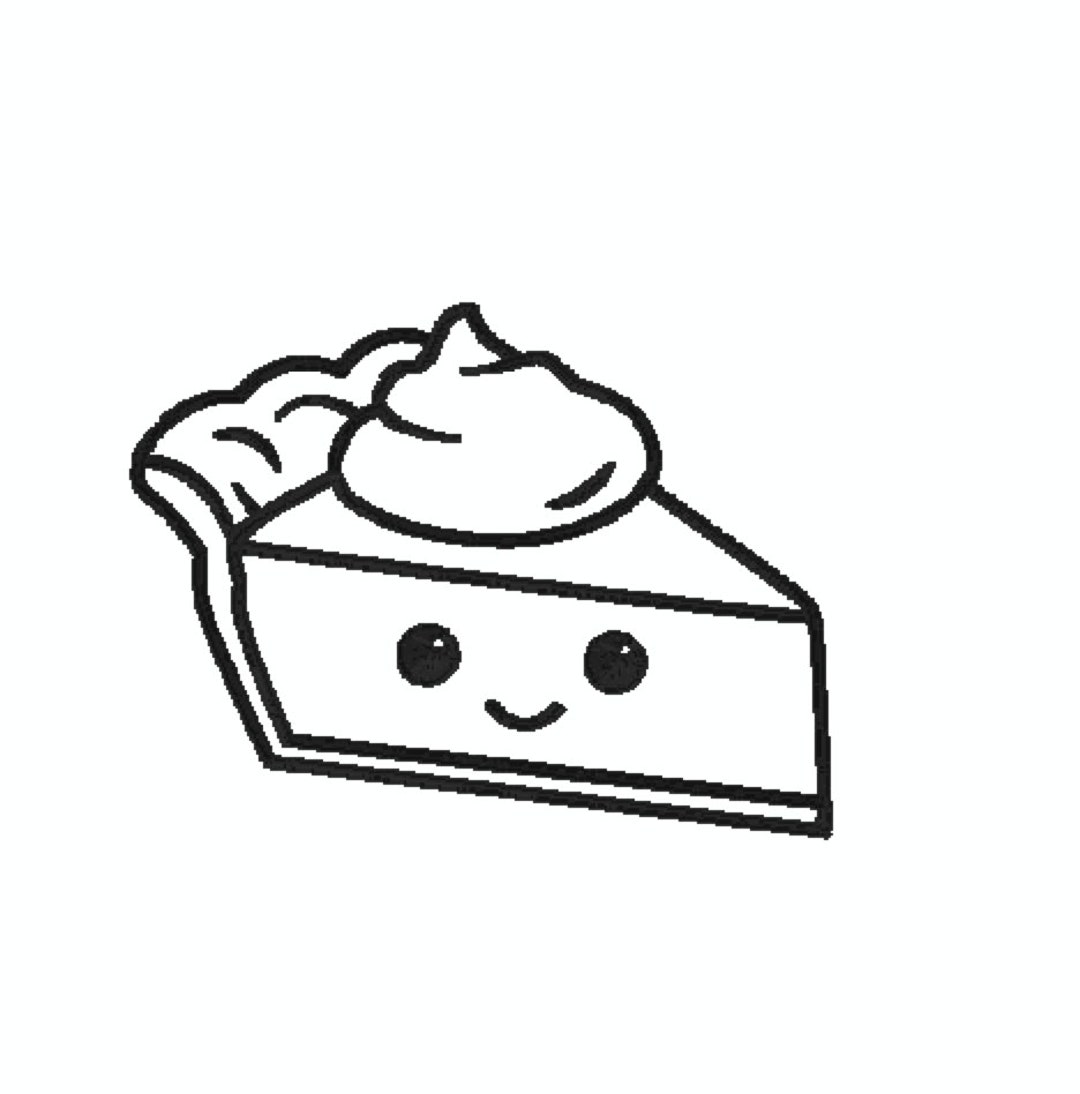 Cute Pie Embroidery Design , Pie Face Digital Embroidery Design , Cute ...