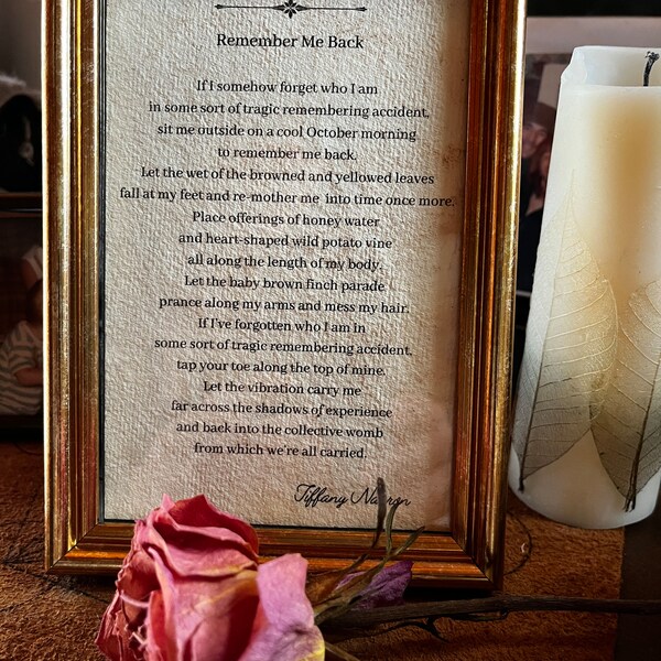 Remember Me Poem - Etsy