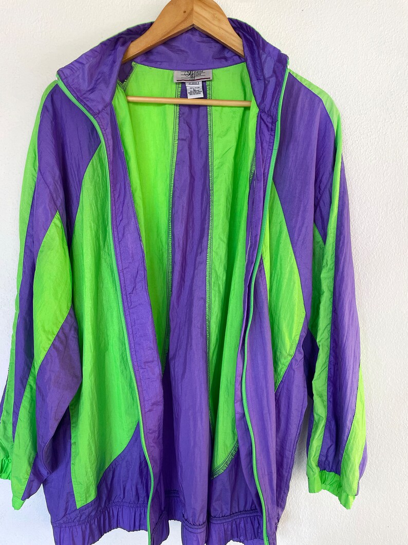 Neon Purple and Green Bridgegate Windbreaker - Etsy