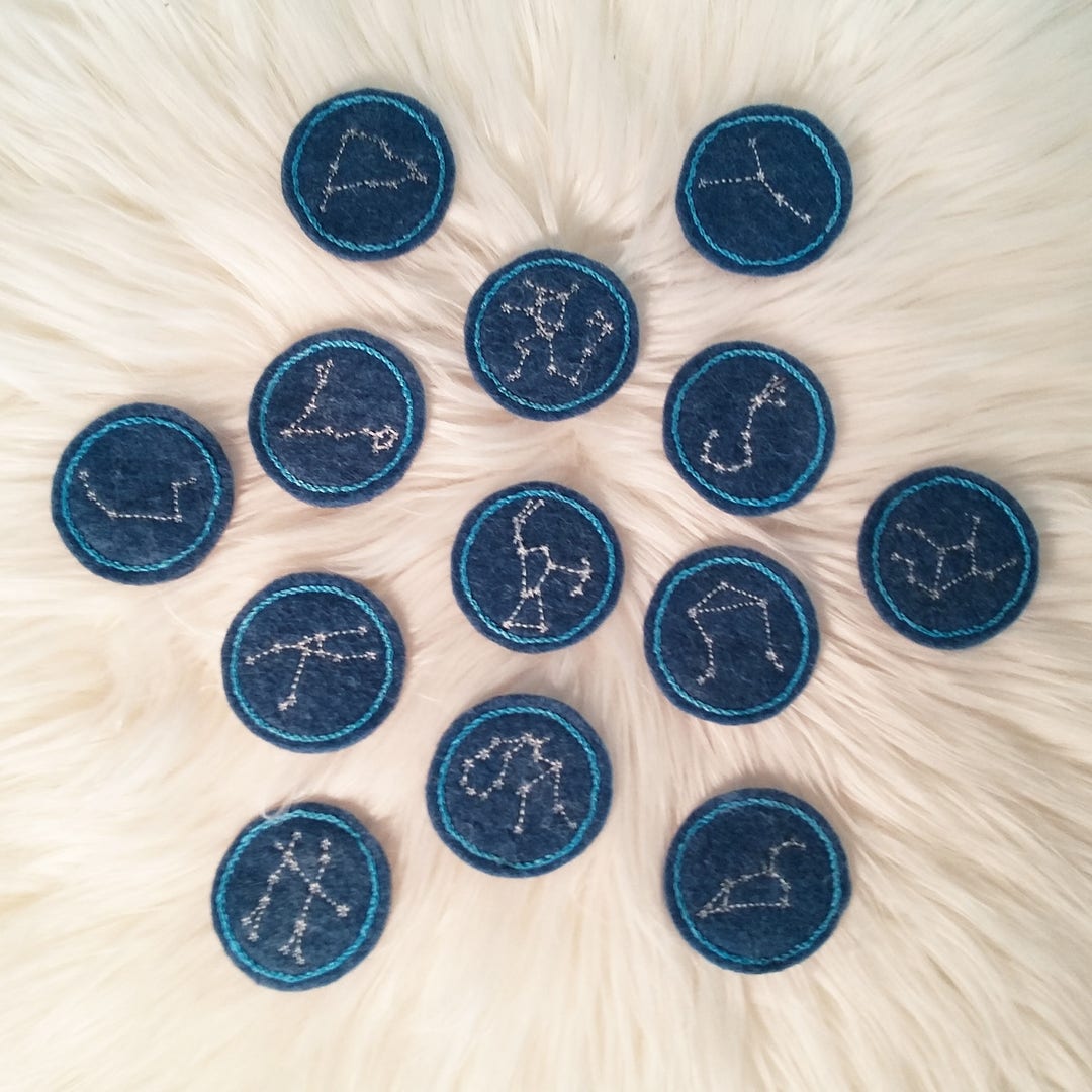 Constellation Badge Patch glow in the Dark Hand - Etsy