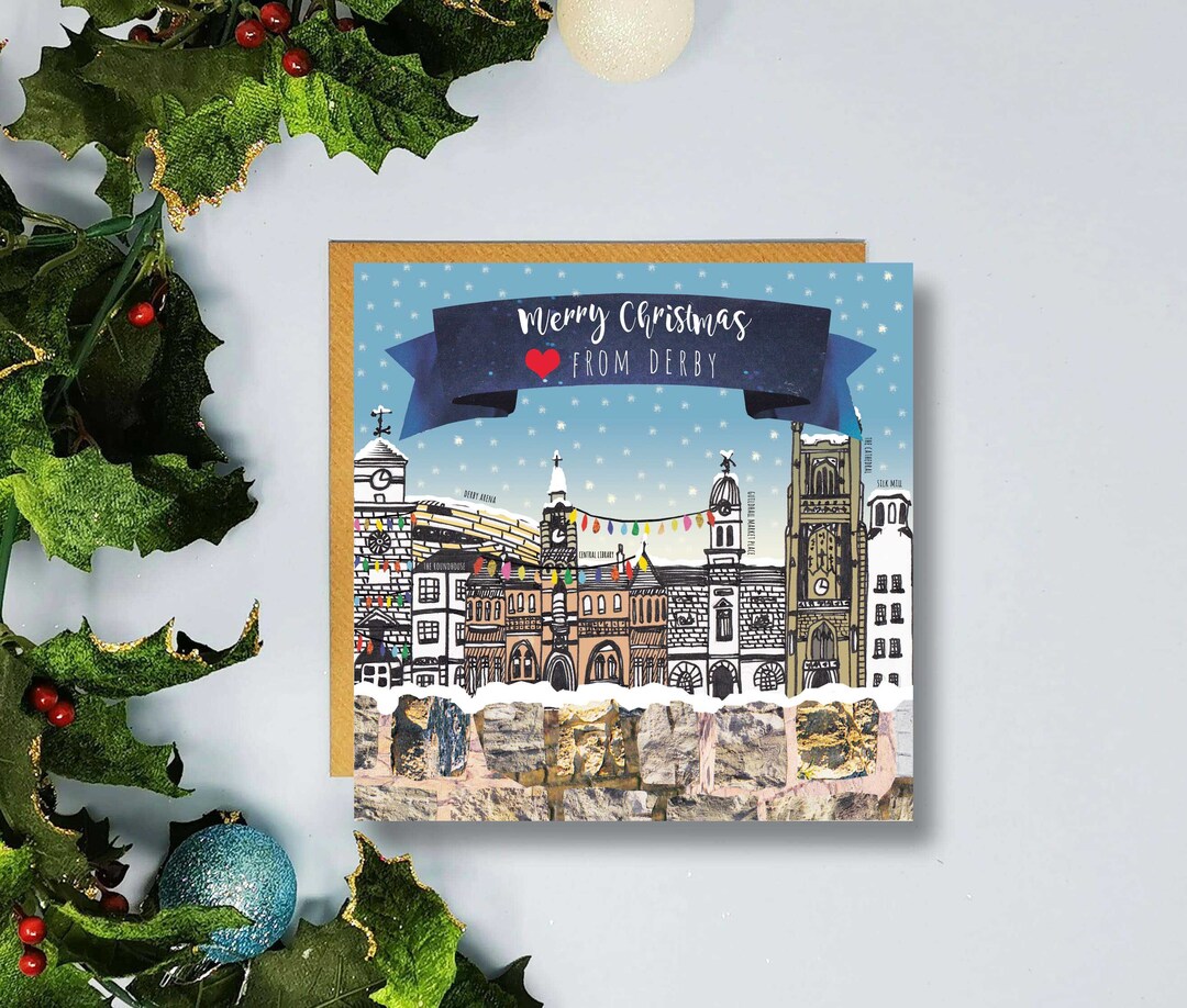 Derby Christmas Card, Love From Derby, Famous Derby Buildings, Derby ...