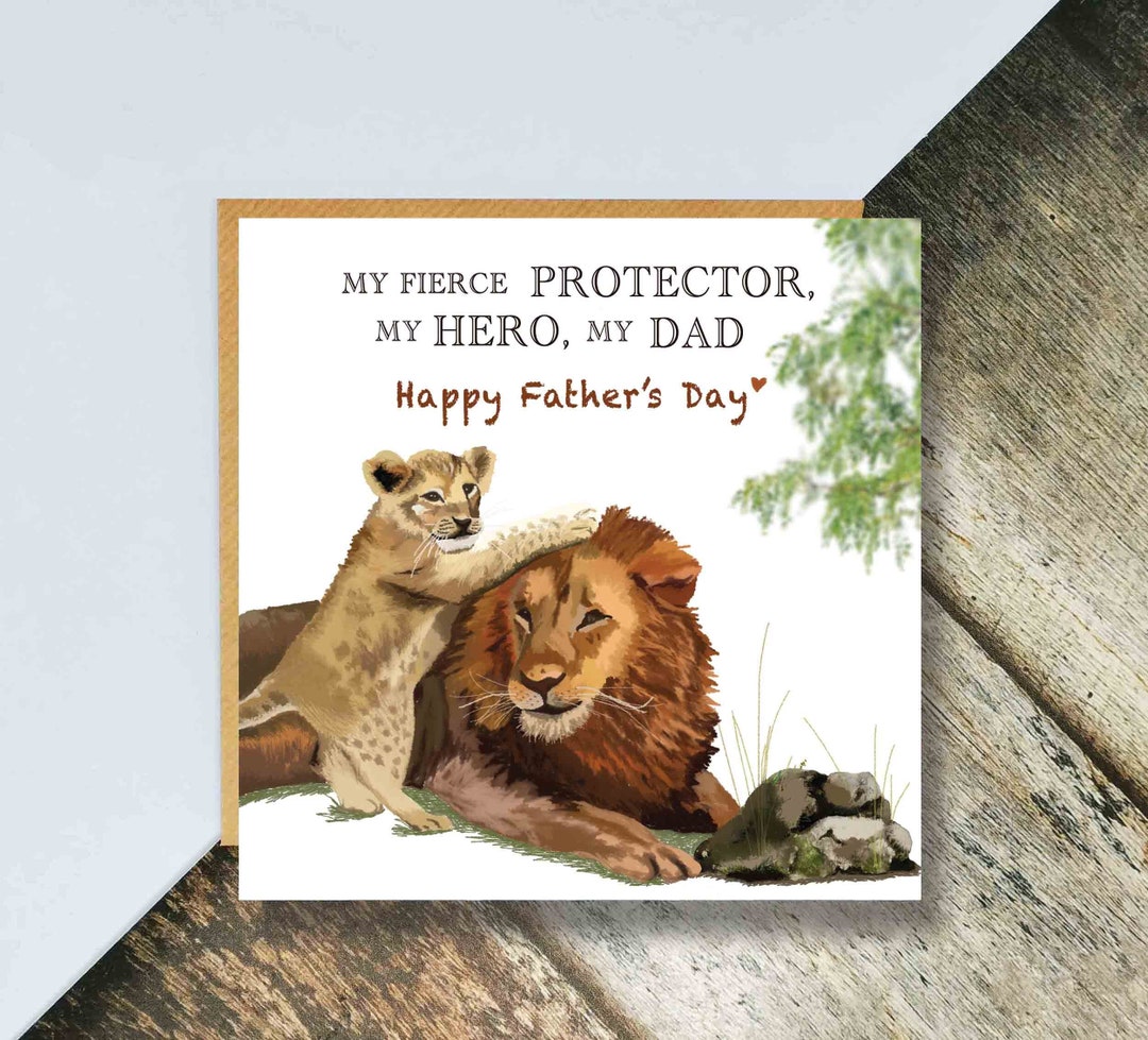 Happy Father's Day Daddy, Card From Young Child, Lion Father's Day Card ...