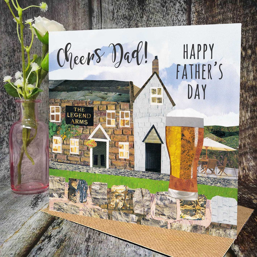 Cheers Dad Happy Father's Day Pub Pint of Beer the - Etsy
