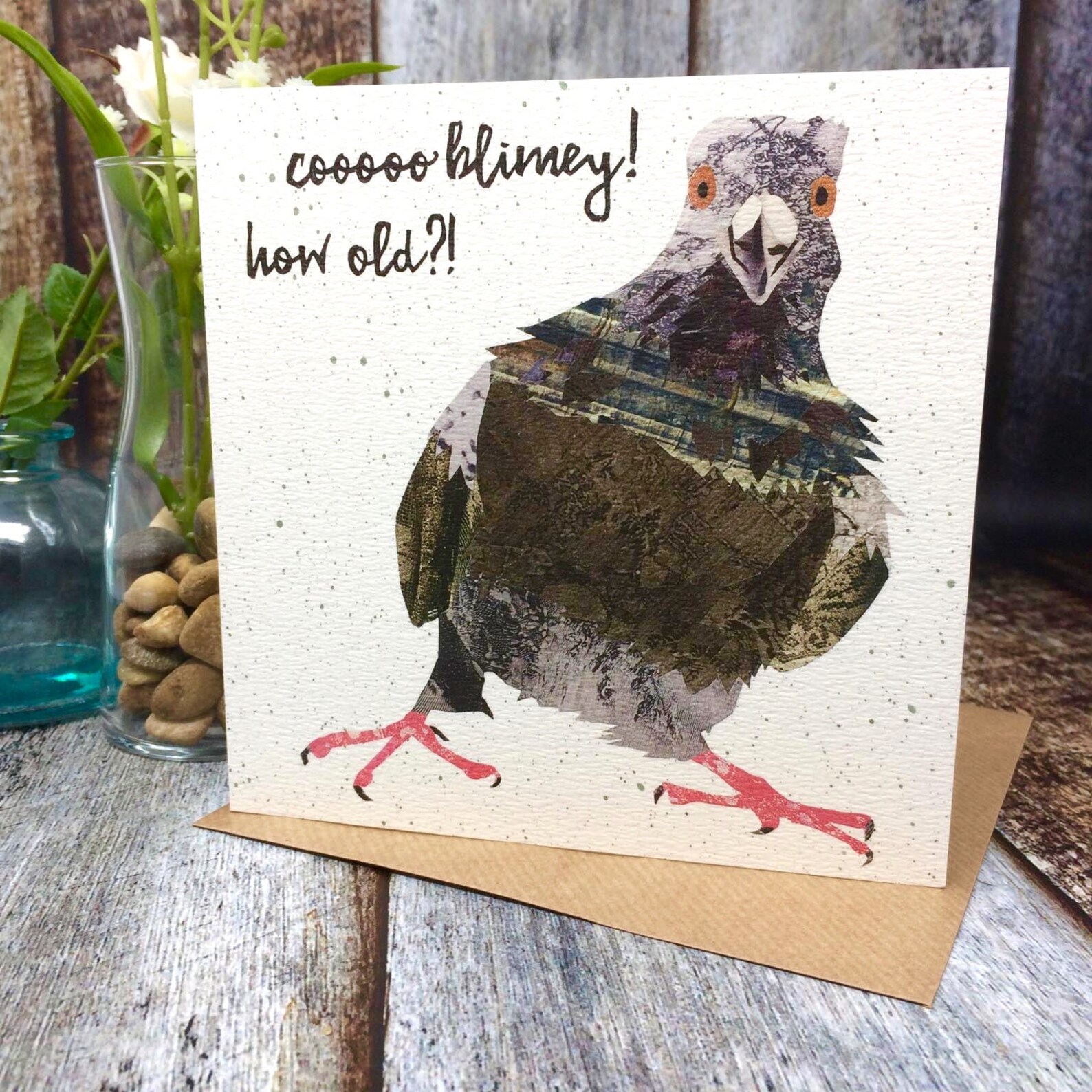 Cheeky Pigeon Birthday Card How Old Pigeon Card Quirky - Etsy Canada