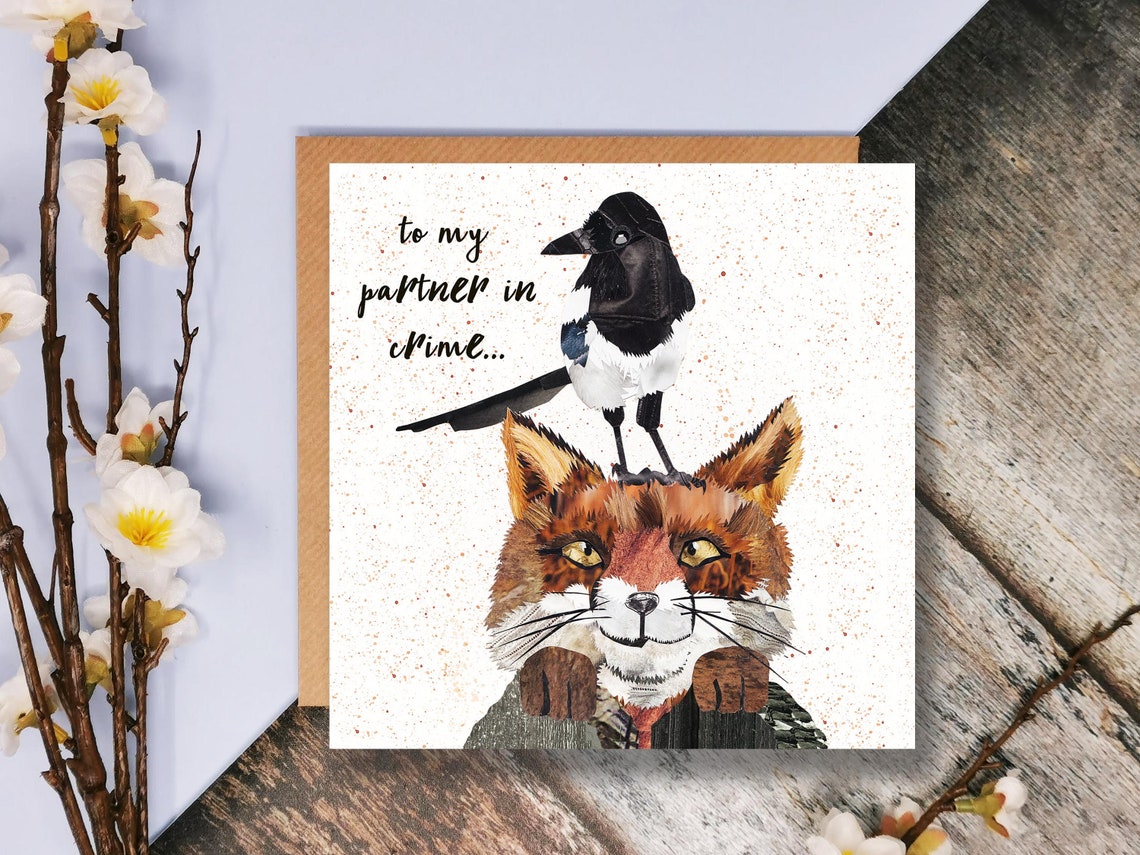 To My Partner in Crime Greetings Card Relationship Card - Etsy