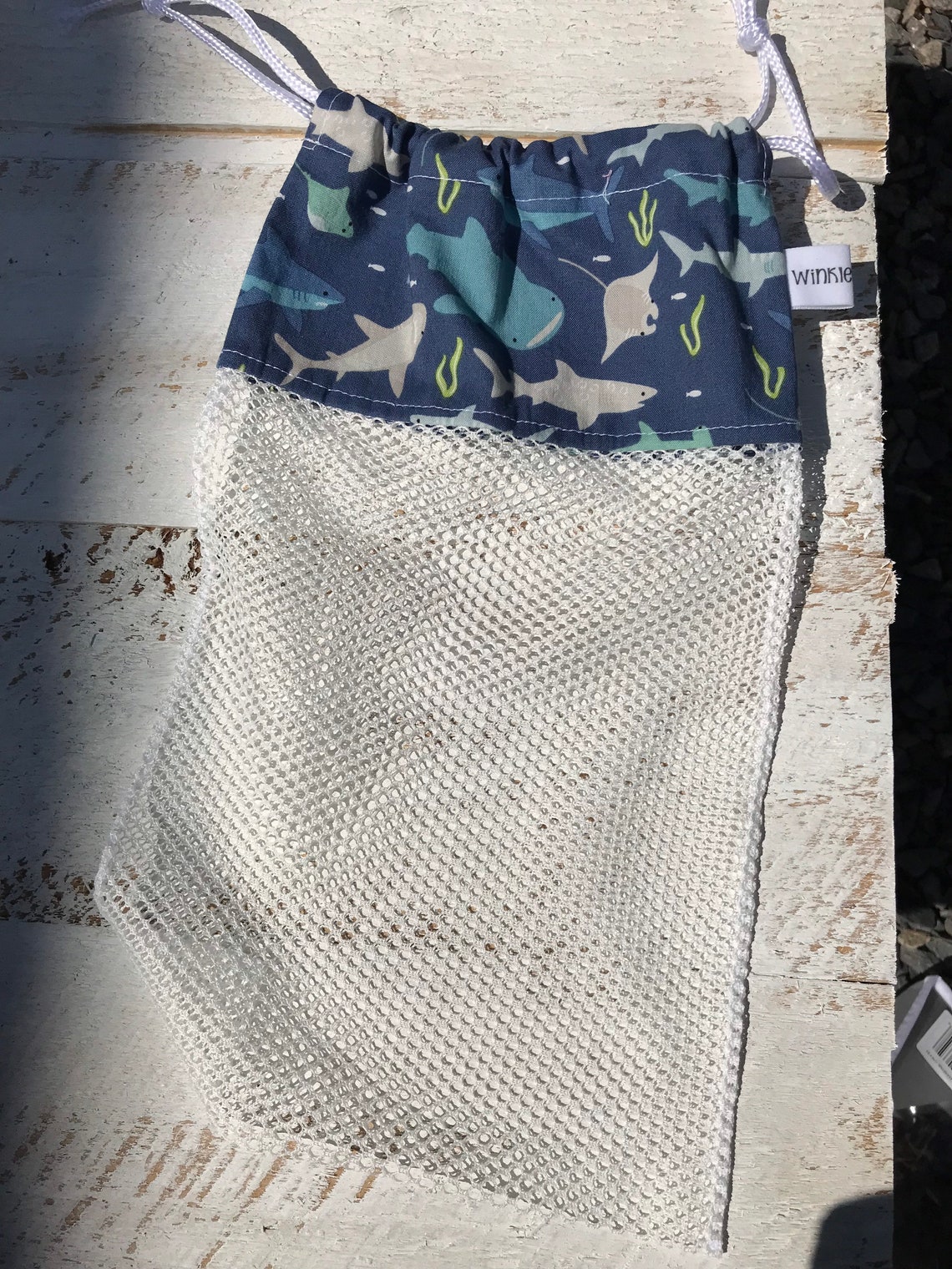 Sea Shell Collecting Bag Drawstring Sea Shell Bag Beach Tote - Etsy