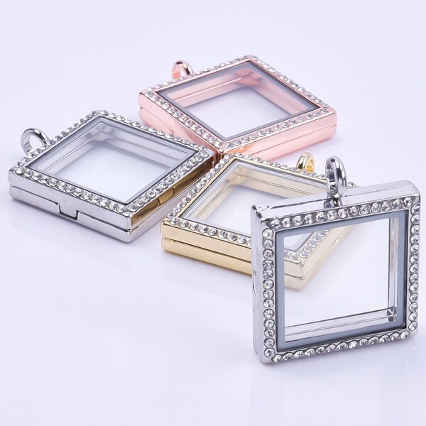 Large Square Locket - Etsy