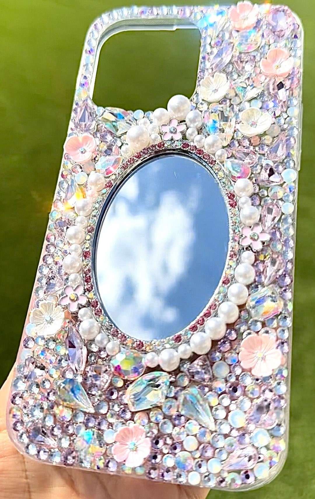 Handmade Blinged Out Glass Rhinestones Cell Phone Case Bling Bling - Etsy