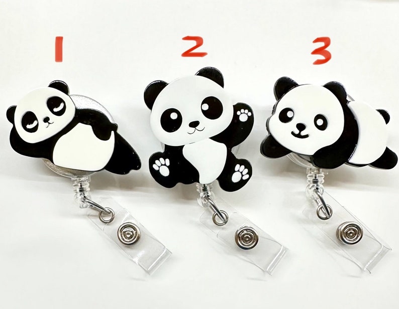 SALE !!!!! 1 Pc Cute Panda Bear Cartoon Retractable ID Badge Reel ...