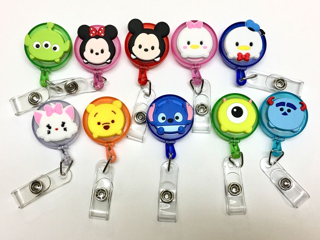 SALE !!!!! Cute Cartoon Character Retractable ID Badge Reel ID Badge ...