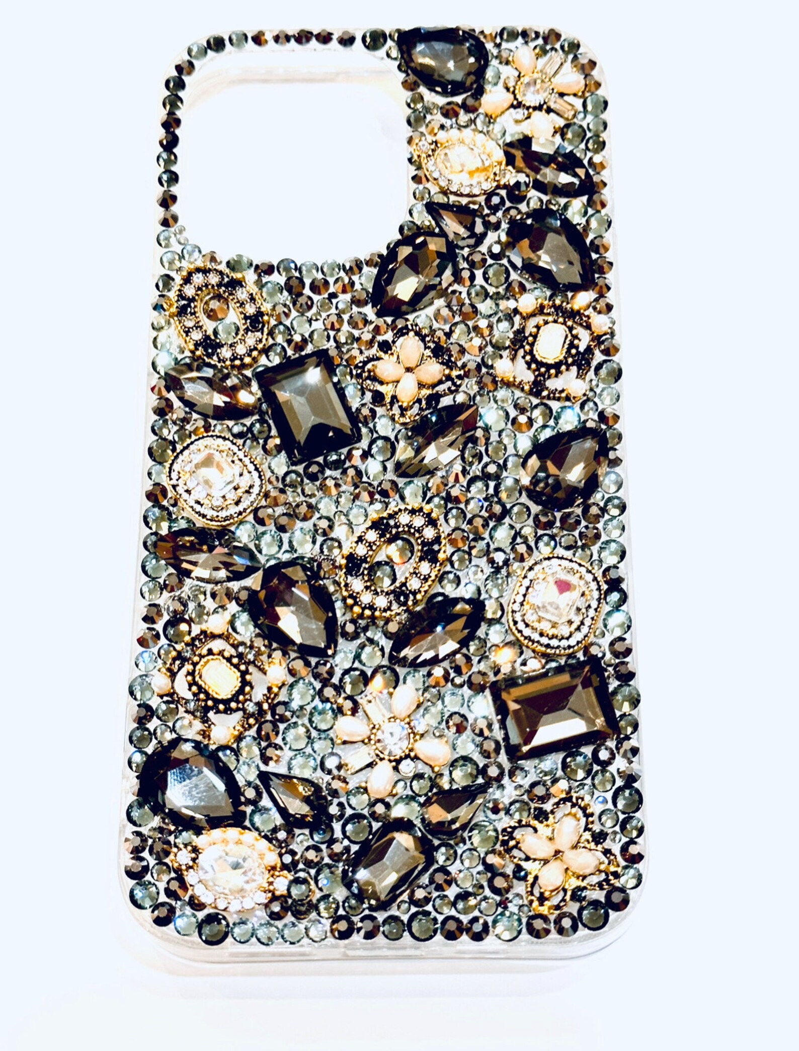 Handmade Blinged Out Glass Rhinestones Cell Phone Case Bling Bling - Etsy