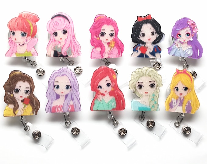 SALE Cute Cartoon Character Retractable ID Badge Reel ID - Etsy