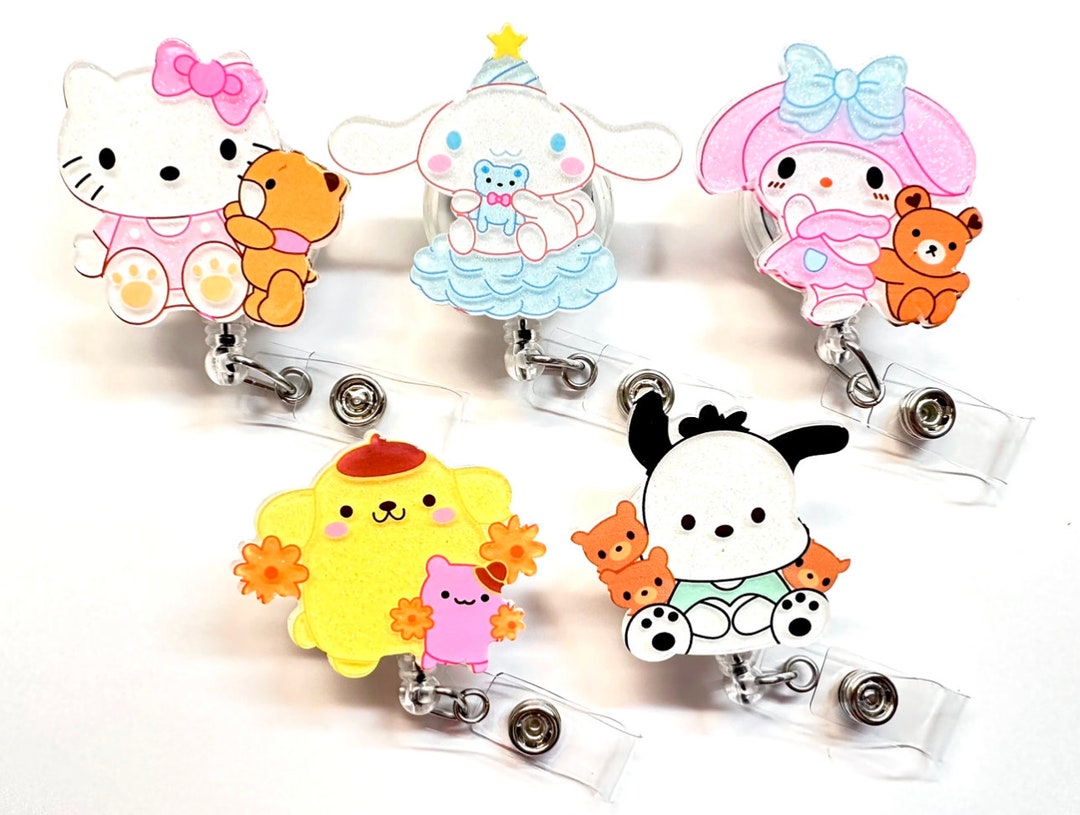 SALE !!!!! 1 Pc Cute Cartoon Character Retractable ID Badge Reel ...