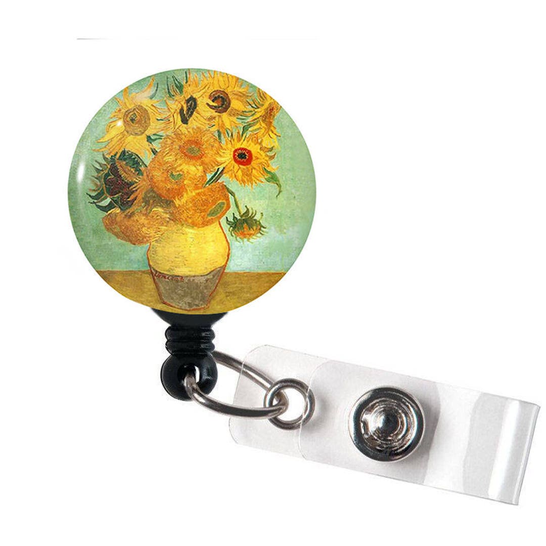 SALE !!!! Art Photo Retractable ID Badge Reel - Alligator Swivel Clip ...