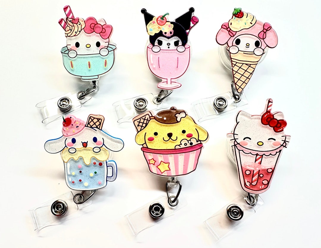 SALE !!!!! 1 Pc Cute Cat Bunny Dog Cartoon Character Retractable ID ...