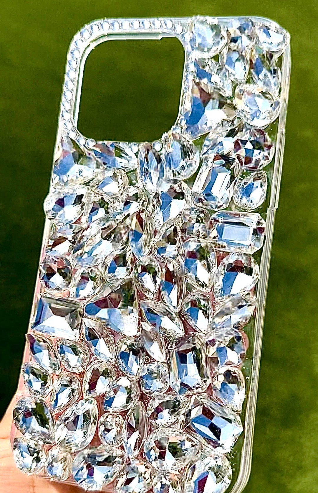 Handmade Blinged Out Glass Rhinestones Cell Phone Case Bling Bling - Etsy