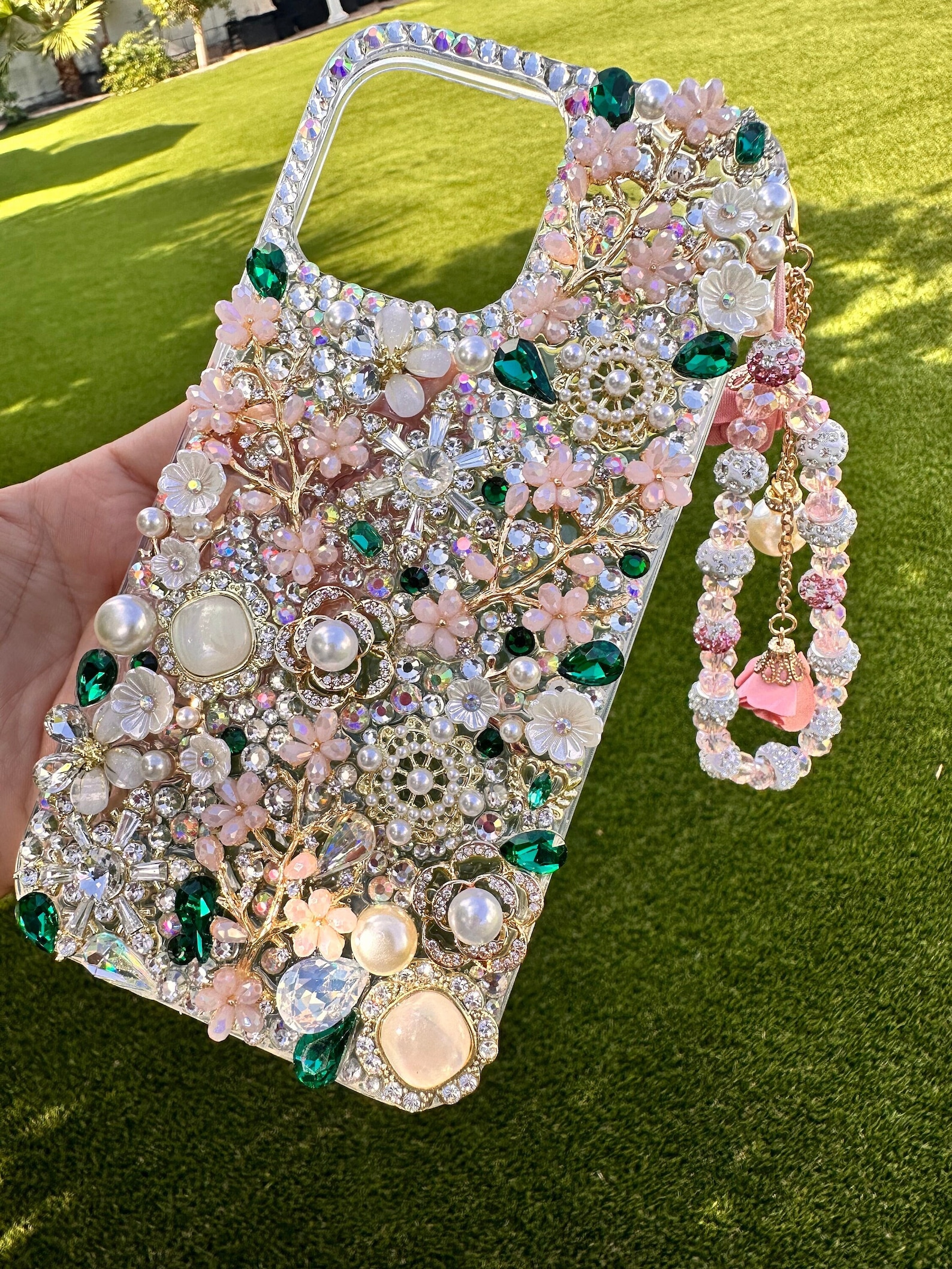 Handmade Blinged Out Glass Rhinestones Cell Phone Case Bling Bling - Etsy