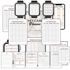 Pet Care Planner | Printable PDF | Pet Health Tracker, Vaccination ...