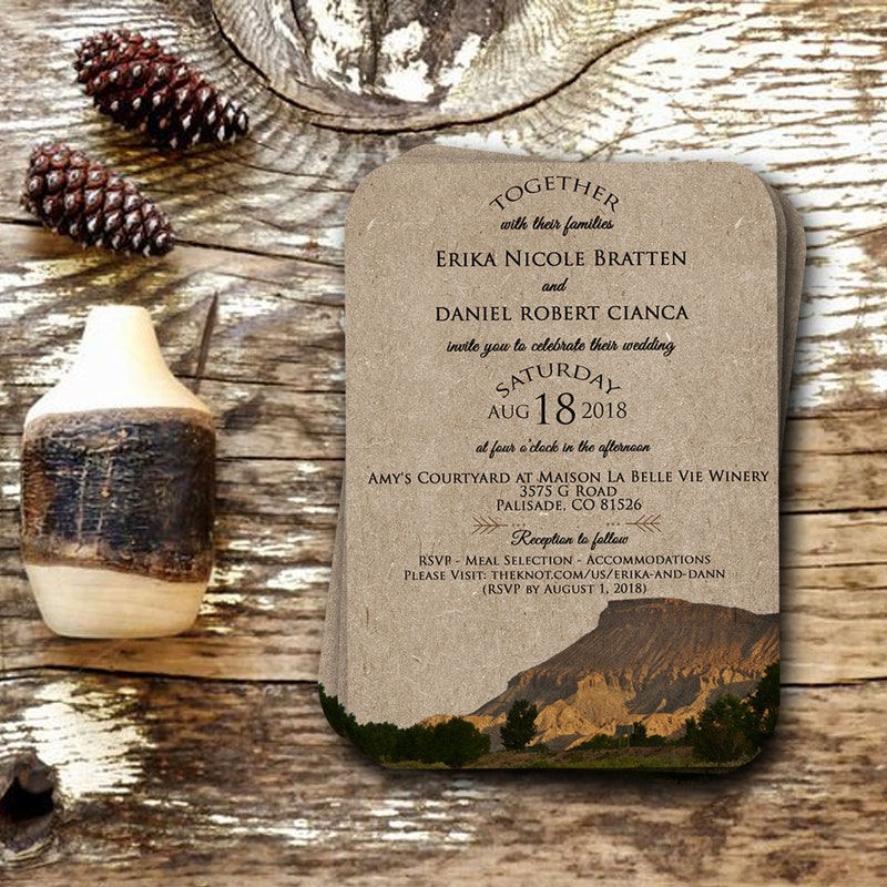 Woodsy Wedding Invitation - Etsy