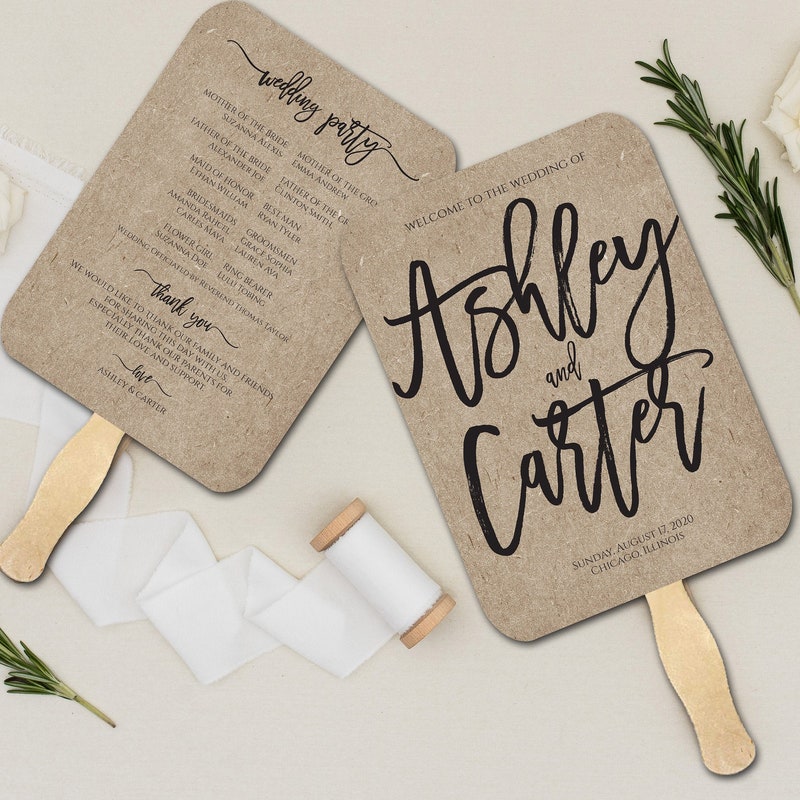 Rustic Wedding Program - Etsy