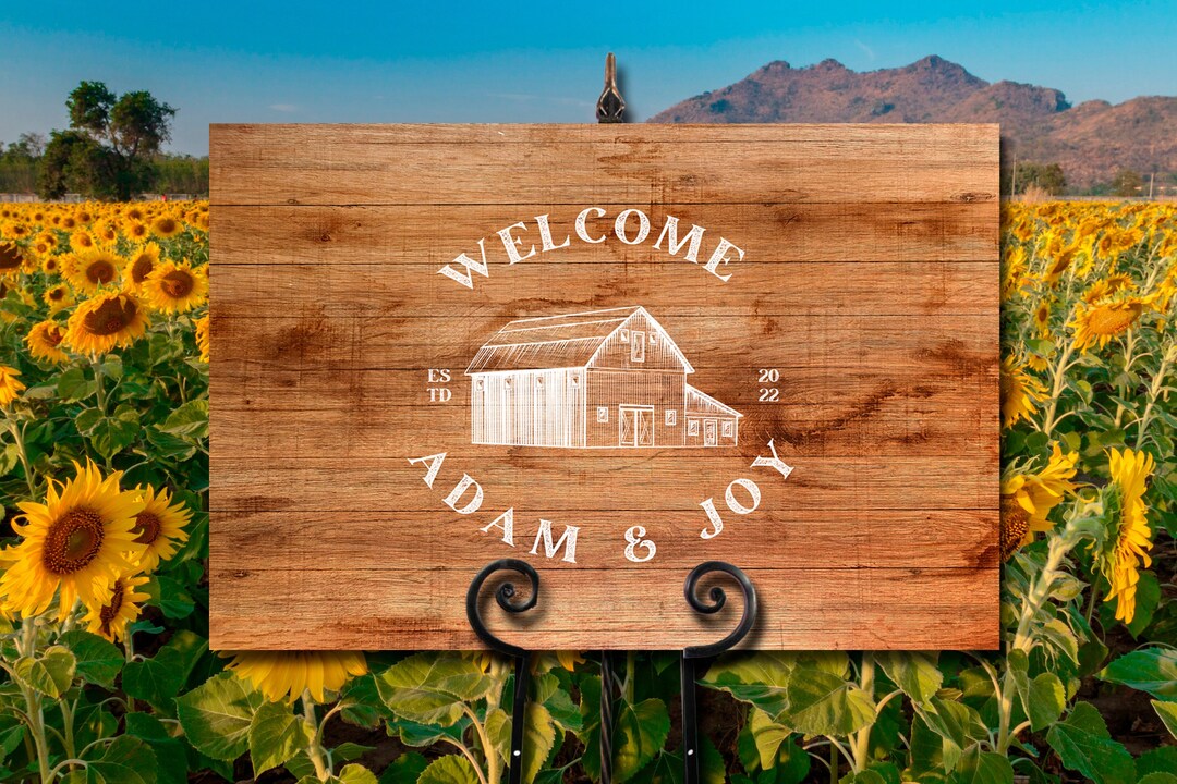 Wedding Welcome Sign, Rustic Wedding, Wedding Decor Sign, Barn Wedding ...