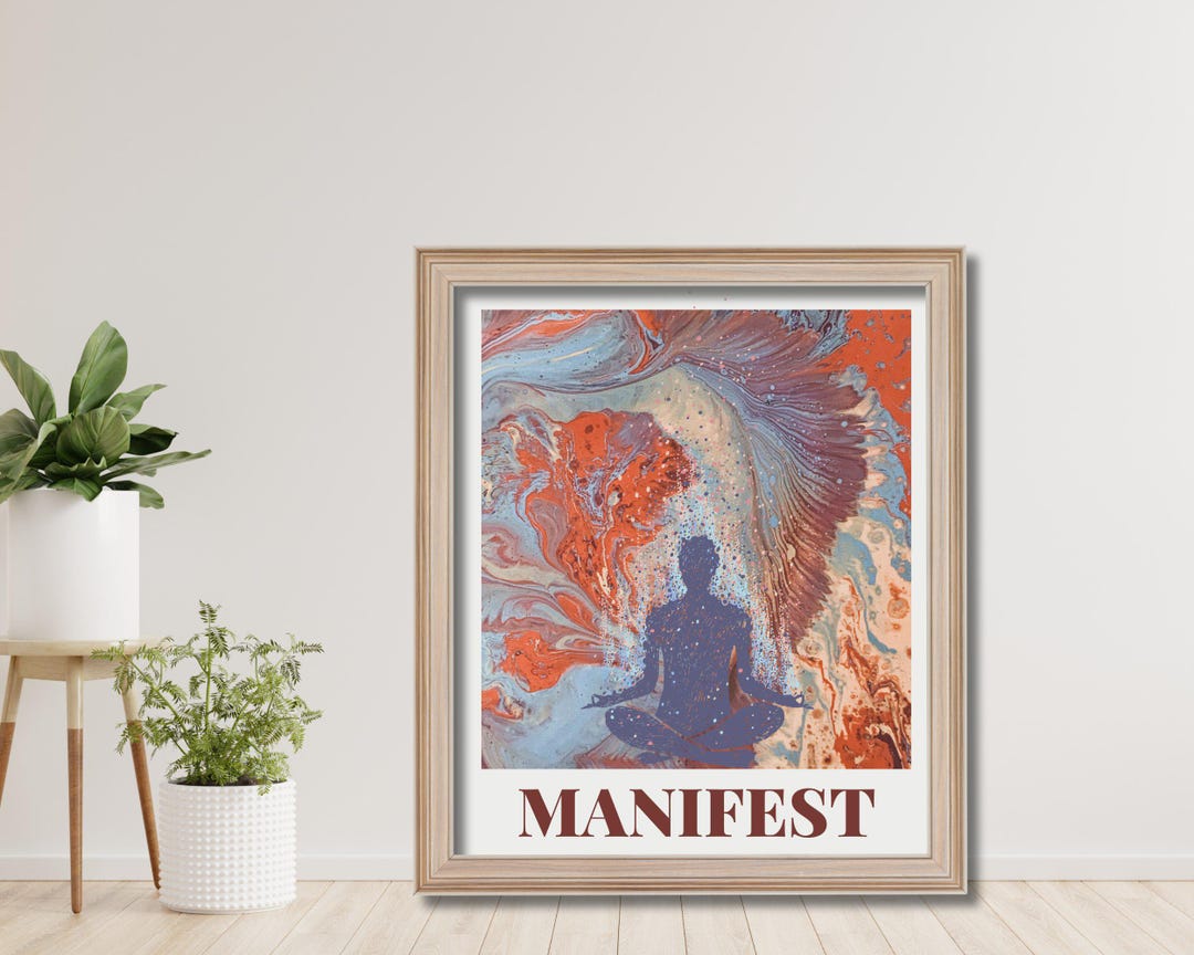 Manifest Art Print, Motivational Home Decor, Motivational Wall Art ...