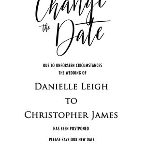 Change the Date Card Change the Date Card Change Our Date Wedding Date ...