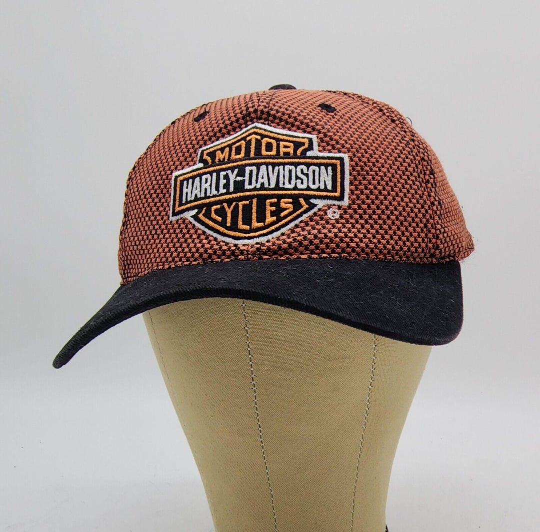 Harley Davidson Motorcycle Baseball Cap Emboidered Amer. Needle Vtg ...